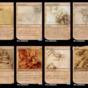 Renaissance: Leonardo Da Vinci, Sketches (DIY Print MTG Proxy) - Etsy