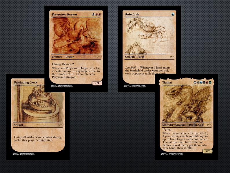 Renaissance: Leonardo Da Vinci, Sketches (DIY Print MTG Proxy) - Etsy
