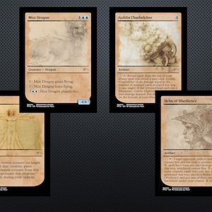 Renaissance: Leonardo Da Vinci, Sketches (DIY Print MTG Proxy) - Etsy