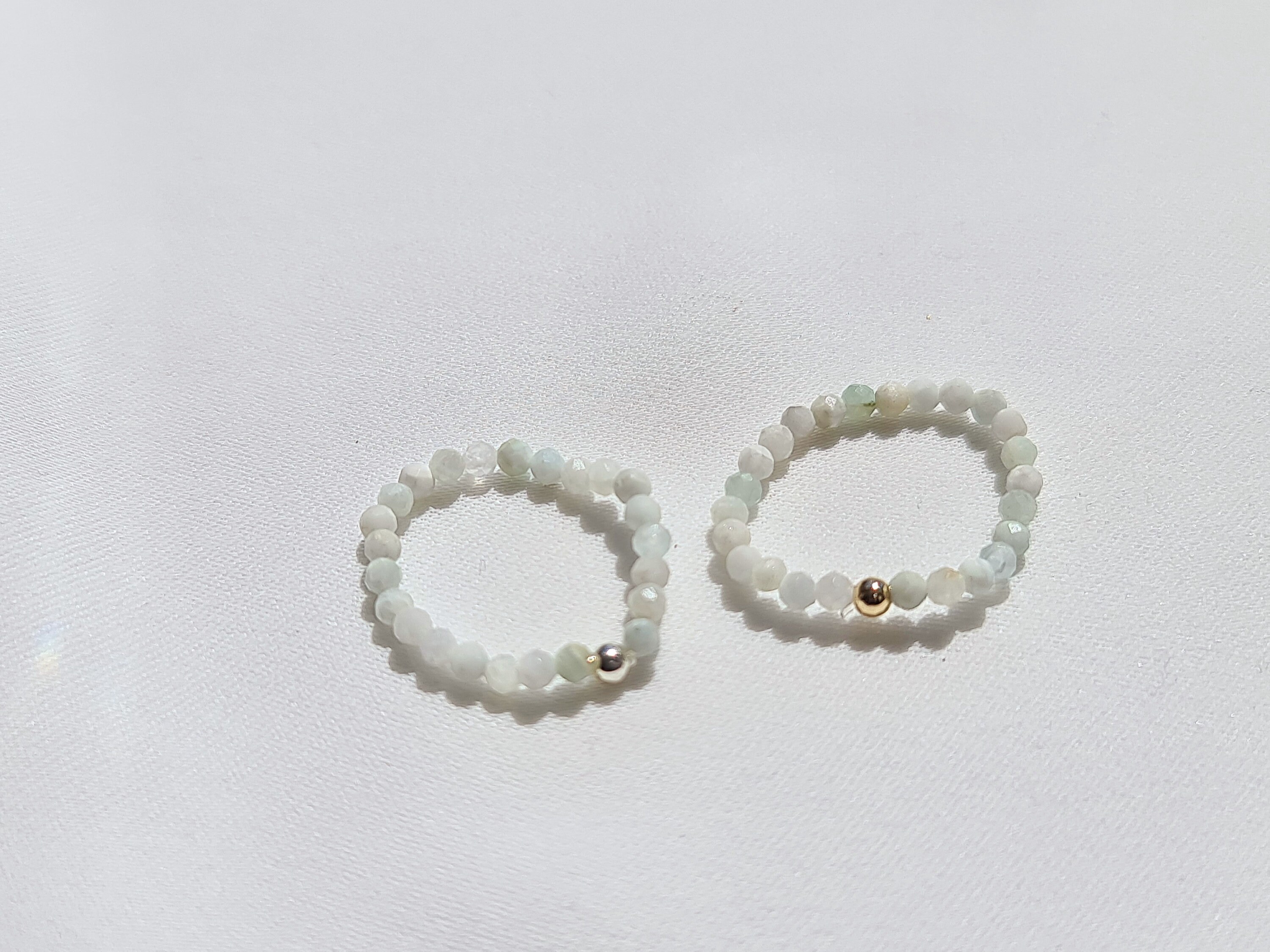 Gemstone Rings Gemstones Elastic Waterproof Gemstone Bead Goldfilled ...