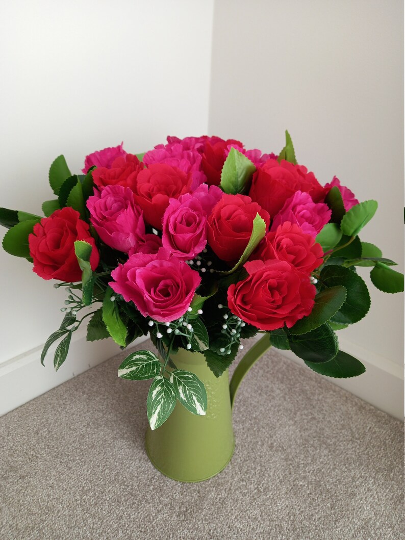 Beautiful Artificial Faux Flower Arrangement - Etsy