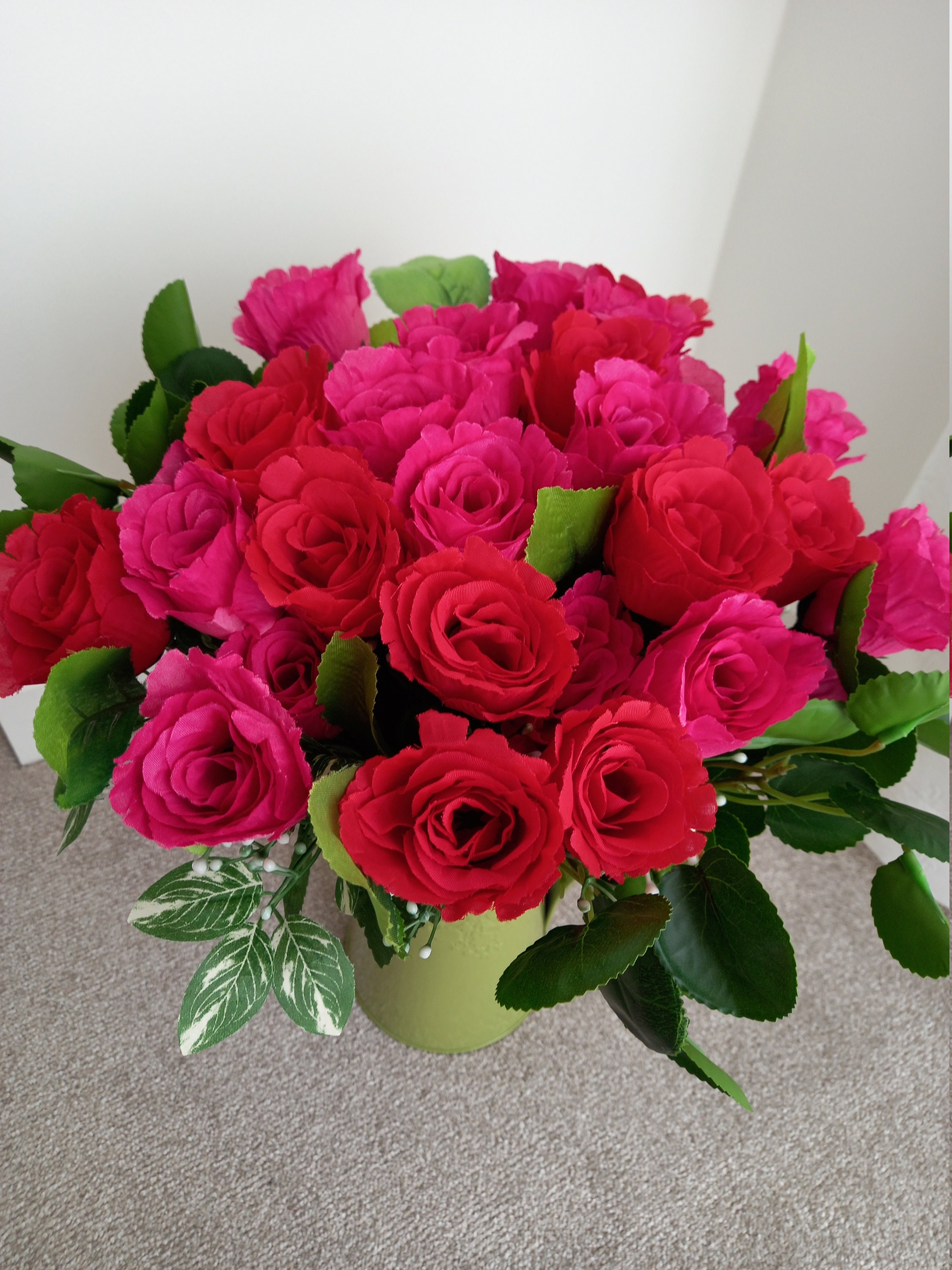 Beautiful Artificial Faux Flower Arrangement - Etsy