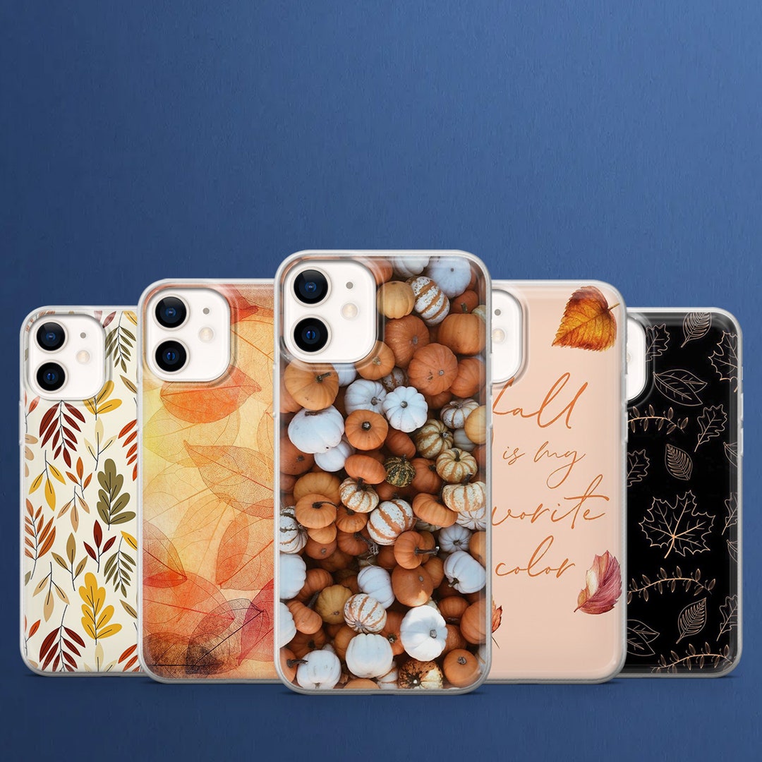 Autumn Phone Case Fall Leaves Cover for iPhone 15, 14, 13, 12, 11, Xr ...