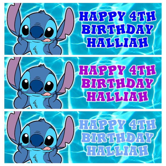 Party Supplies Party Décor Lilo and Stitch Personalised Birthday Wall ...
