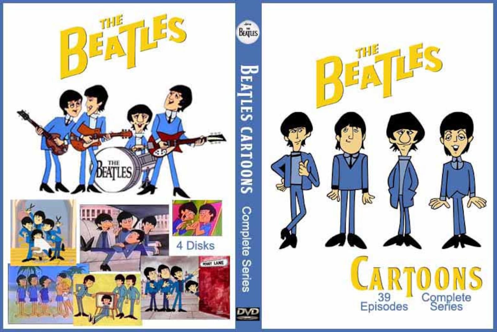 Beatles Cartoons - Complete Series - 39 Episodes - 4 Disks - Etsy