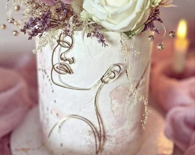 Face Topper Face Model 3 / Continuous Line Face / Birthday / Cake - Etsy