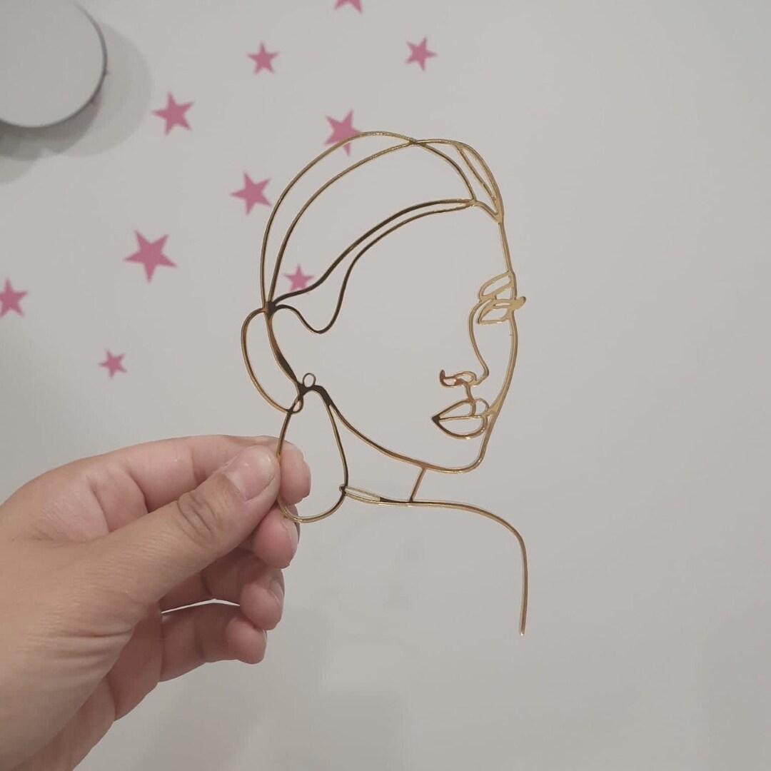 Face Topper Face Model 2 / Continuous Line Face / Birthday / Cake - Etsy UK