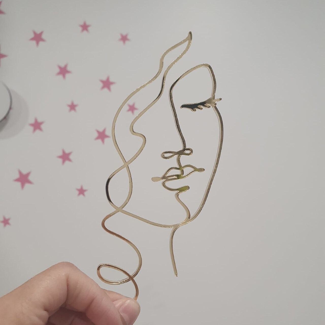 Face Topper Face Model 1 / Continuous Line Face / Birthday / - Etsy UK