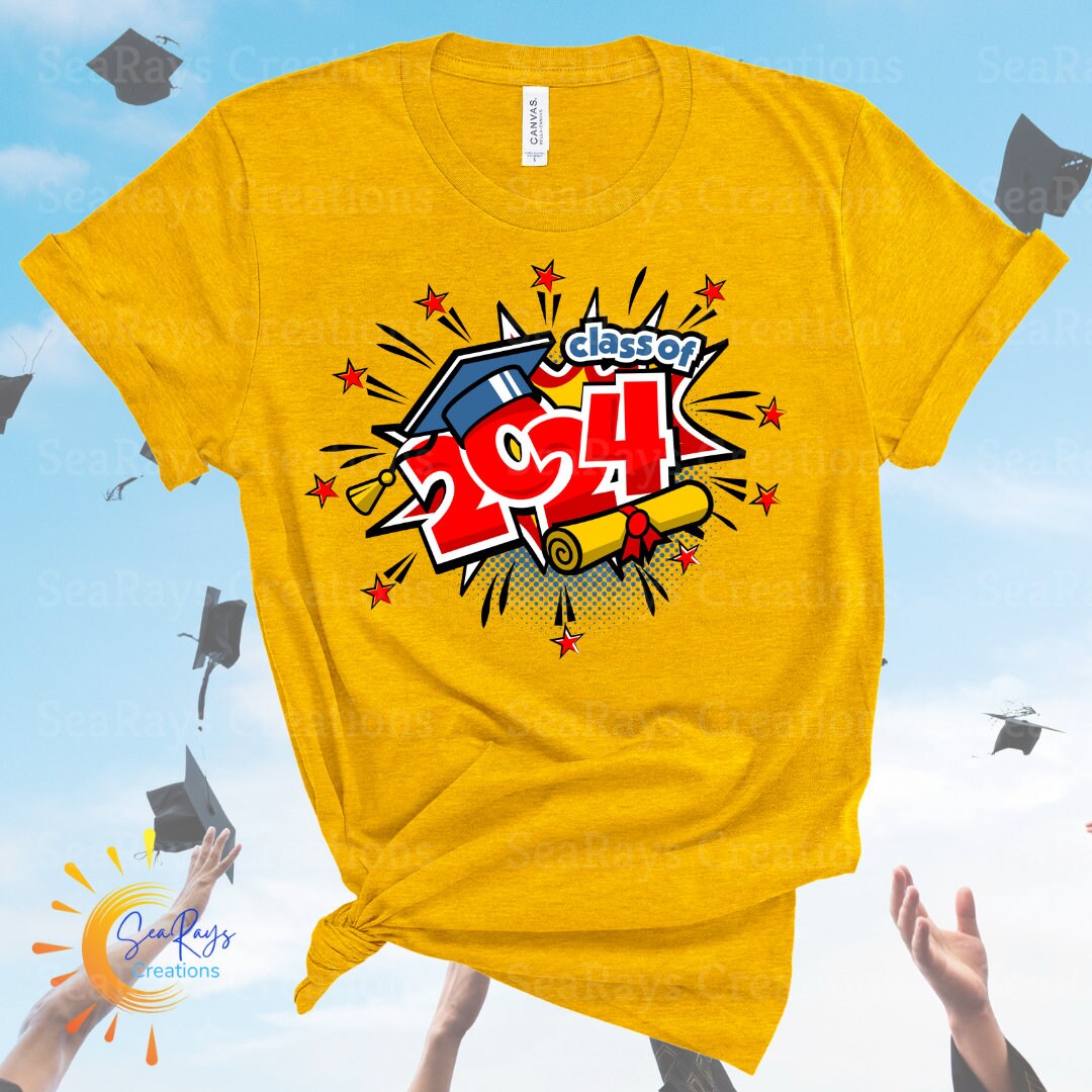 Class of 2024 With Diploma T-shirt, Graduation Tshirt, Graduation ...