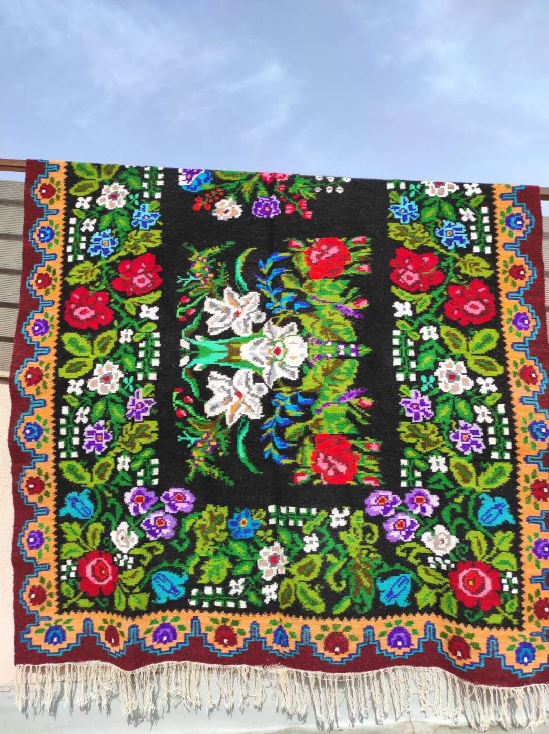 Discount!vintage Romanian Rug,handmade Wool Rug, Kelim Bessarabian Art ...