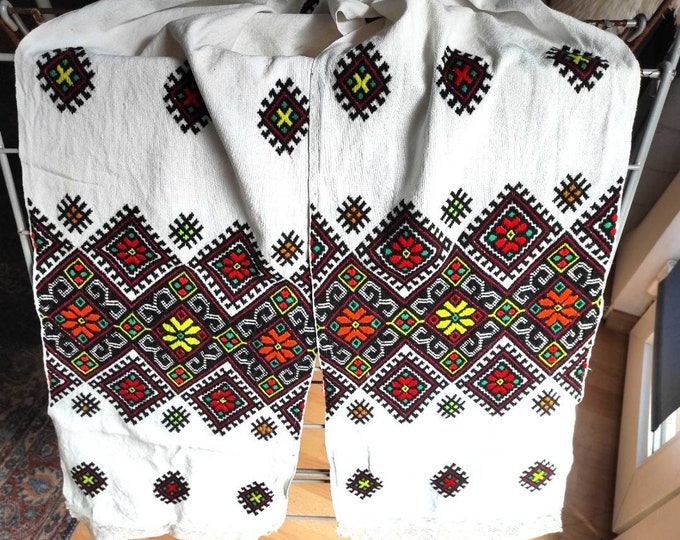 Vintage Romanian Folk Towel Table Runner Wall Decor From Transylvania ...