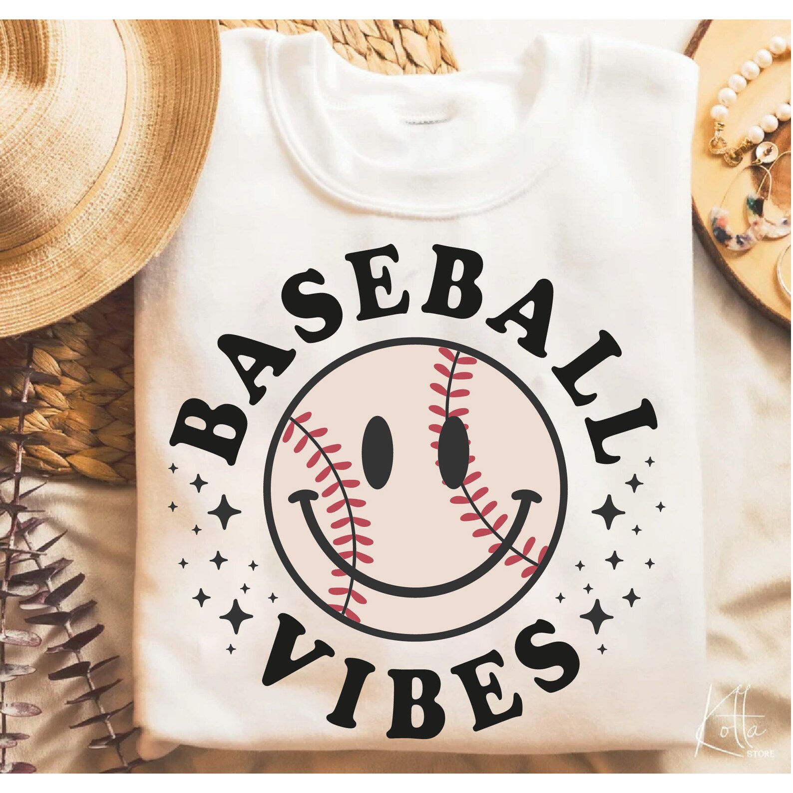 Retro Baseball Vibes Png Svg Baseball Png Smile Face - Etsy