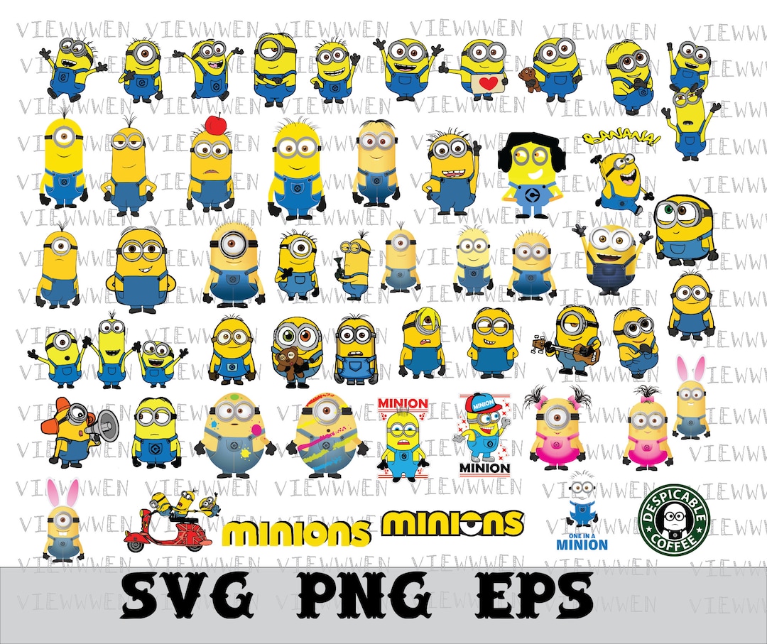 Minions Svg Bundle, Despicable Svg, Bundle Layered SVG, Minions Faces ...