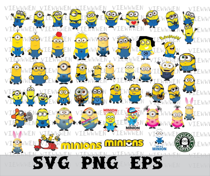 Minions Svg Bundle, Despicable Svg, Bundle Layered SVG, Minions Faces ...