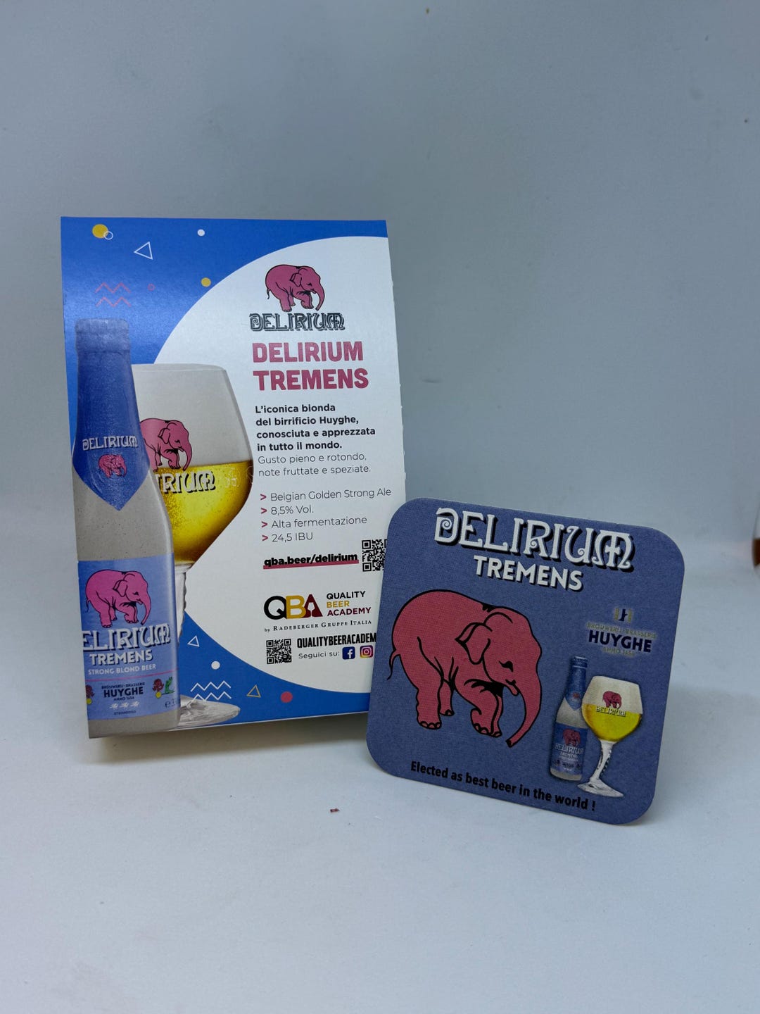 2 Pieces Delirium Tremens Coaster Pieces and Belgian Beer Advertising ...