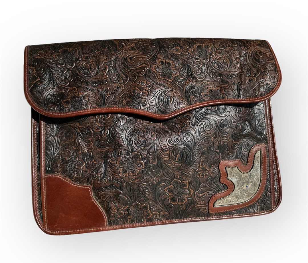 El Charro Vintage 80s 90s Clutch Bag for Men and Women Brown Leather El ...