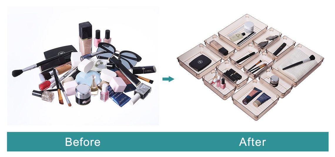 Set of 12 Desk Drawer Organiser Divider With 60 Non-slip - Etsy