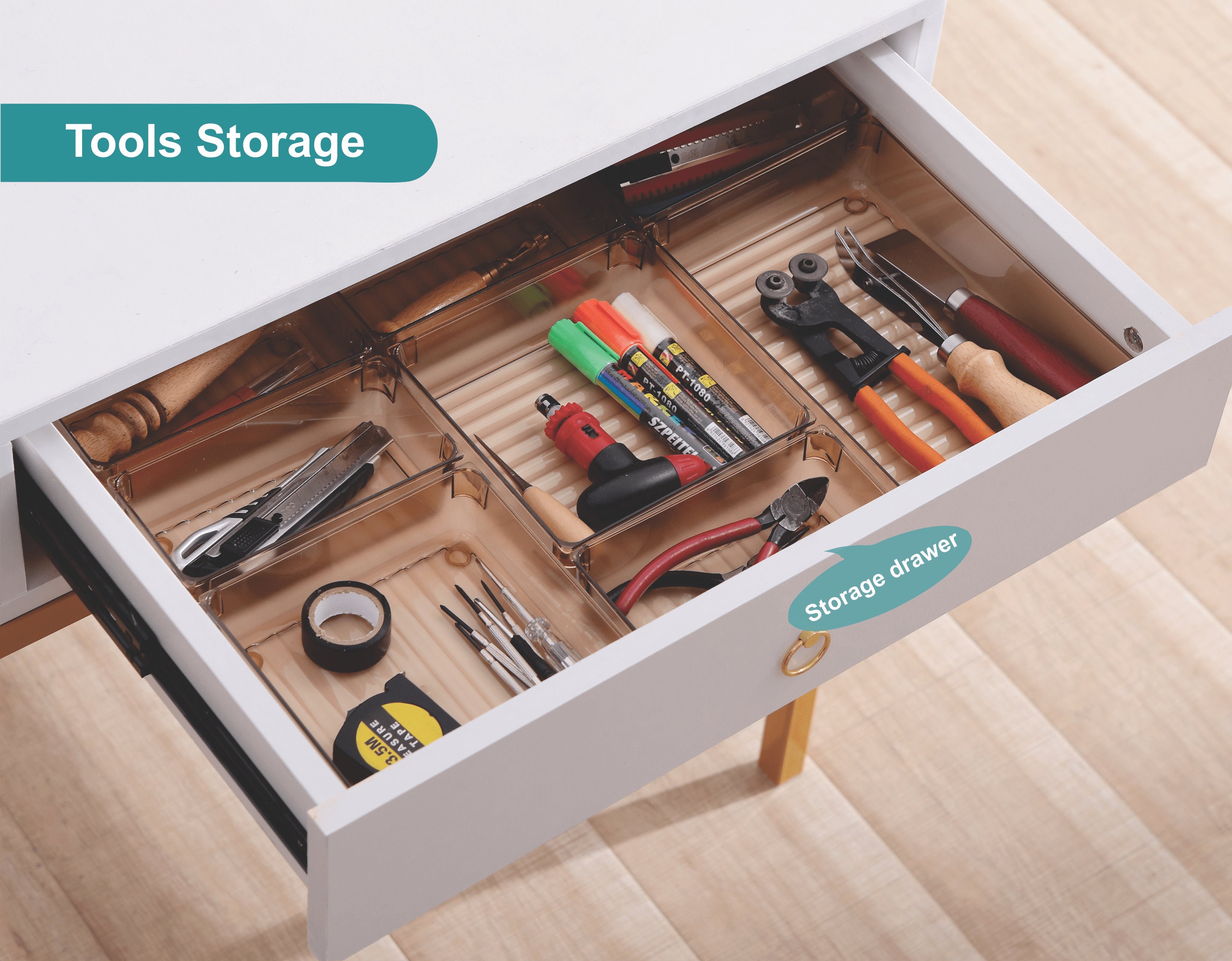 Set of 12 Desk Drawer Organiser Divider With 60 Non-slip - Etsy UK