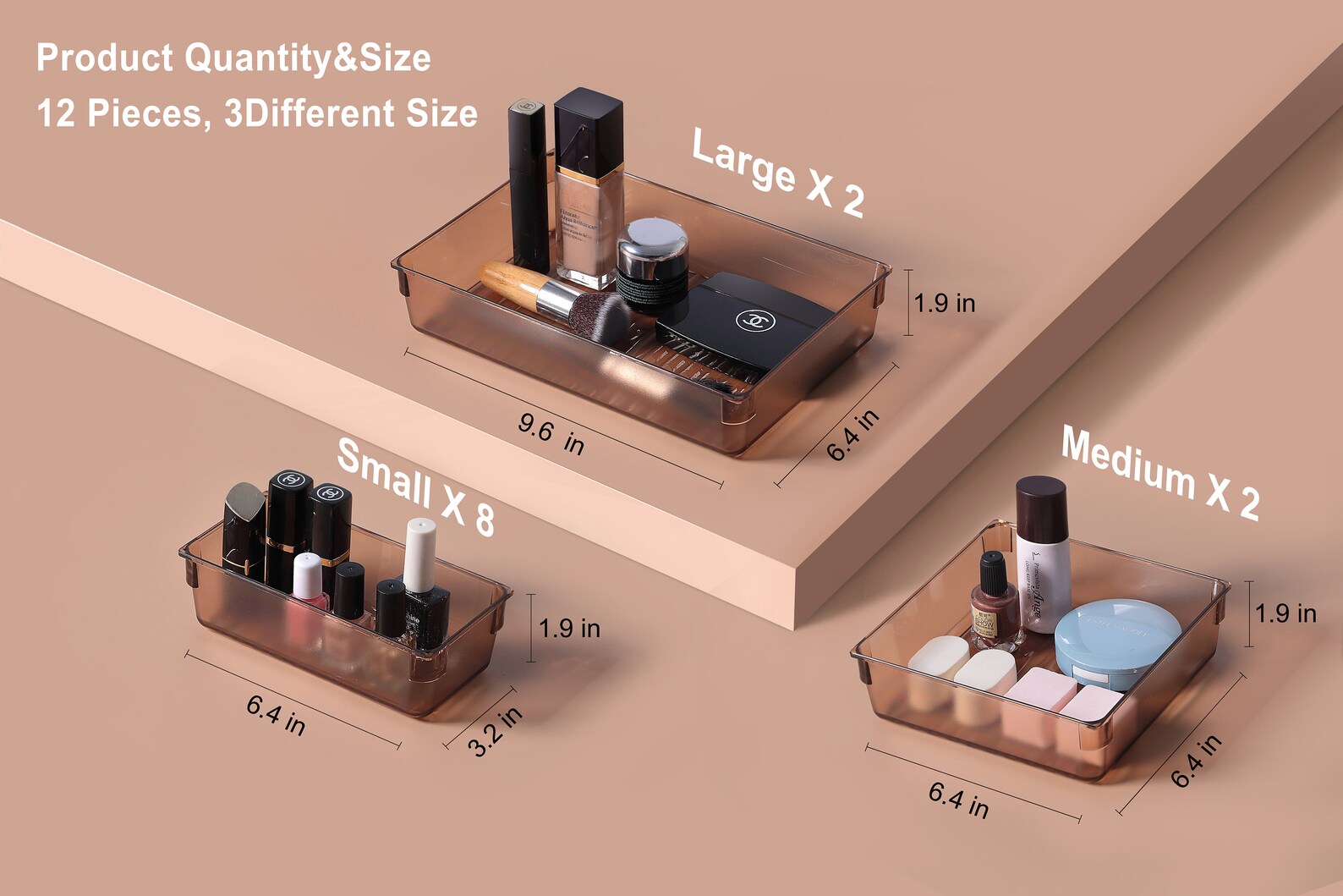 Set of 12 Desk Drawer Organiser Divider With 60 Non-slip - Etsy UK