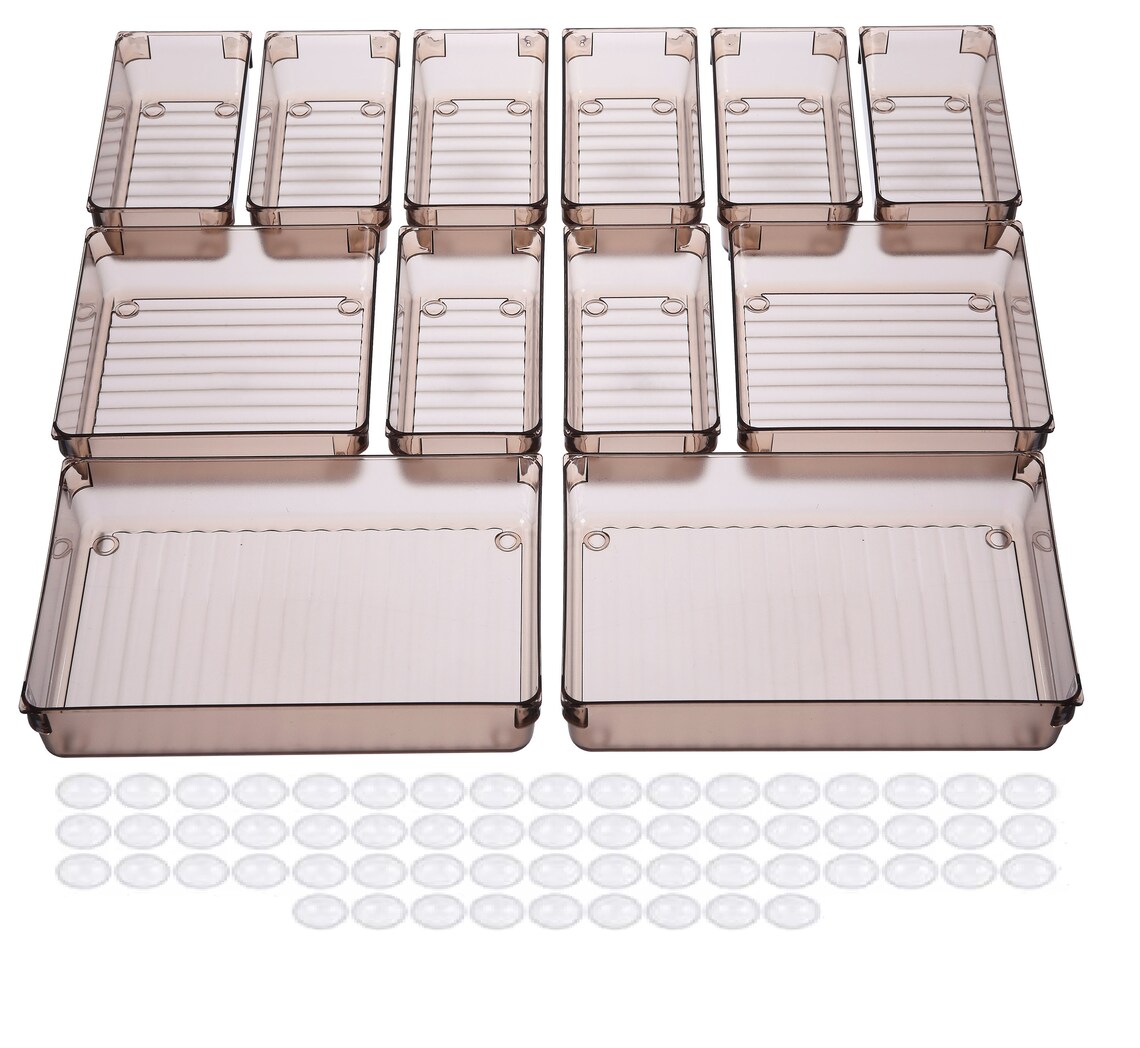 Set of 12 Desk Drawer Organiser Divider With 60 Non-slip - Etsy
