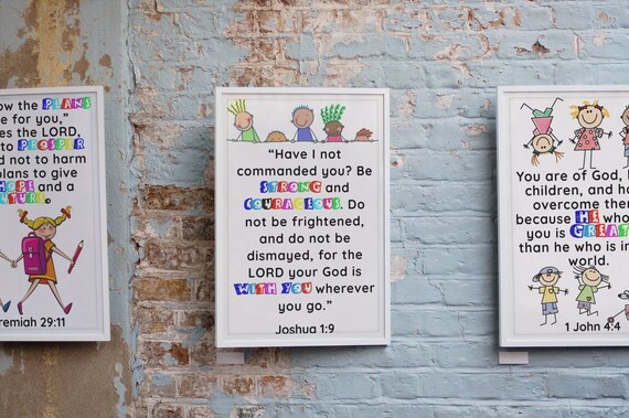 9 Printable Christian Wall Posters Biblical Scripture Wall | Etsy