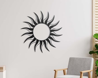 Outdoor Metal Sun Wall Art Copper - Etsy