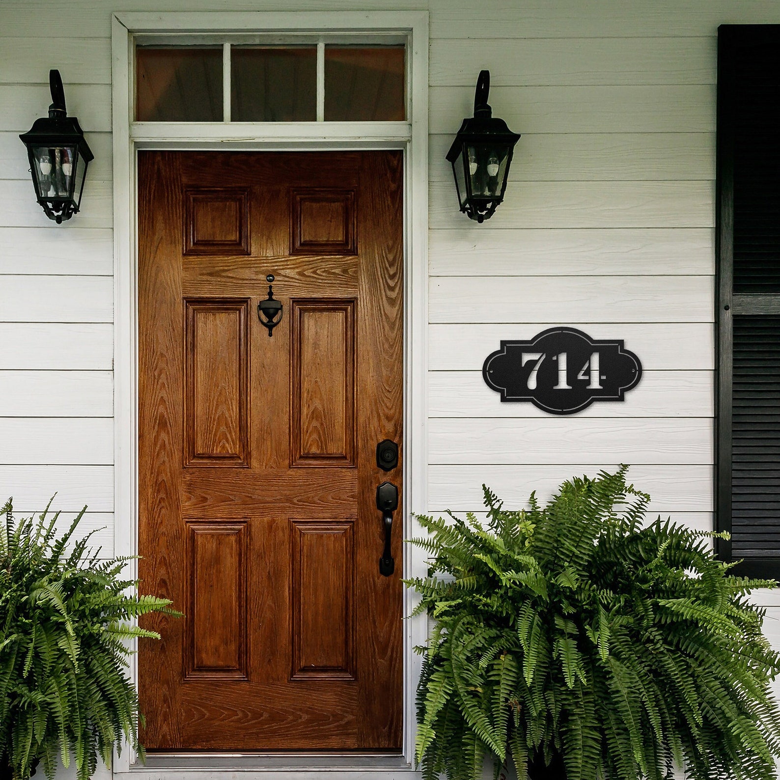 Metal House Number Sign - Black, Copper, Silver (12, 14, 18, 24 Inch ...