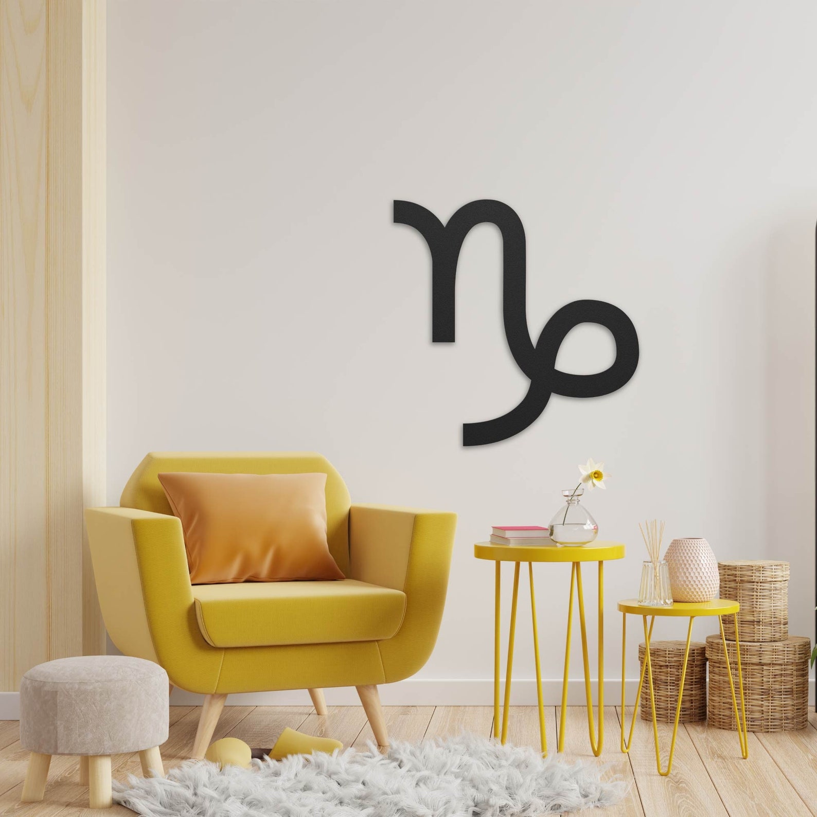 Capricorn Metal Wall Art: Modern Zodiac Astrology Decor - Etsy
