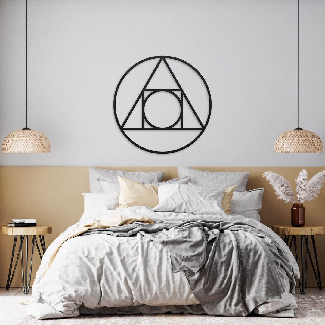 Philosophers Stone Metal Wall Art, Alchemy Symbol for Occult Home Decor ...