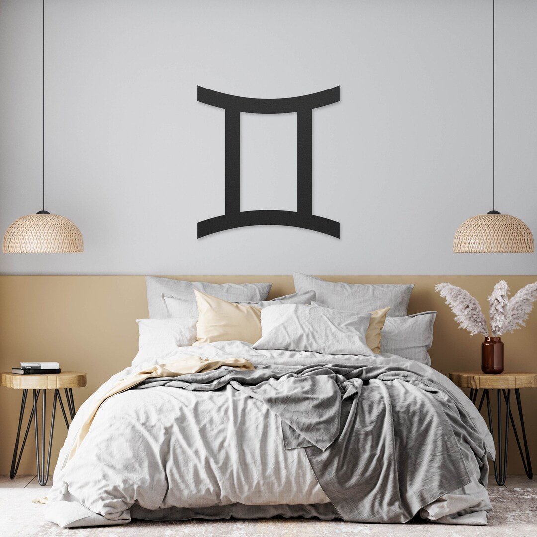 Gemini Metal Wall Art: Modern Zodiac Sign Home Decor - Etsy