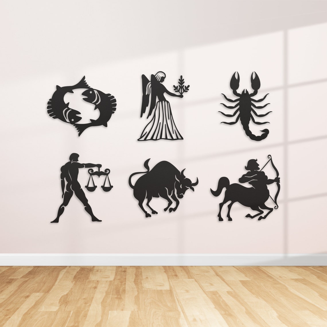Metal Zodiac Signs for Astrology Wall Decor: Made of Powder-coated ...