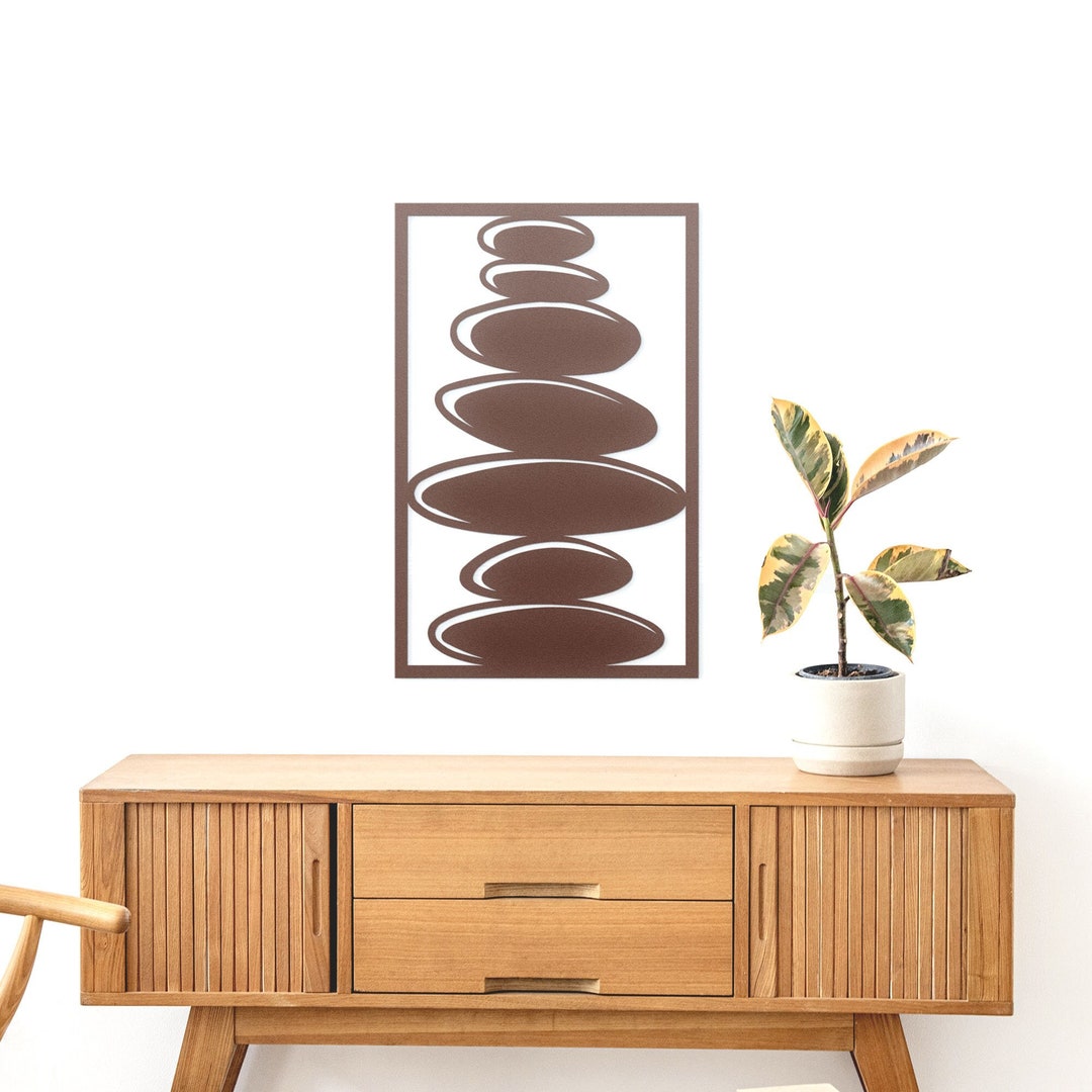 Zen Metal Art Vertical Wall Art Spiritual Wall Decor Metal - Etsy
