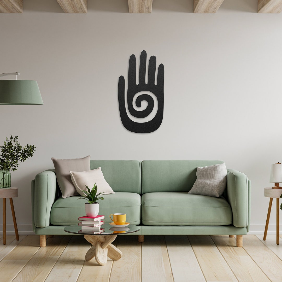 Aztec Hand Metal Wall Art, Native American Metal Art, Aztec Wall Decor ...