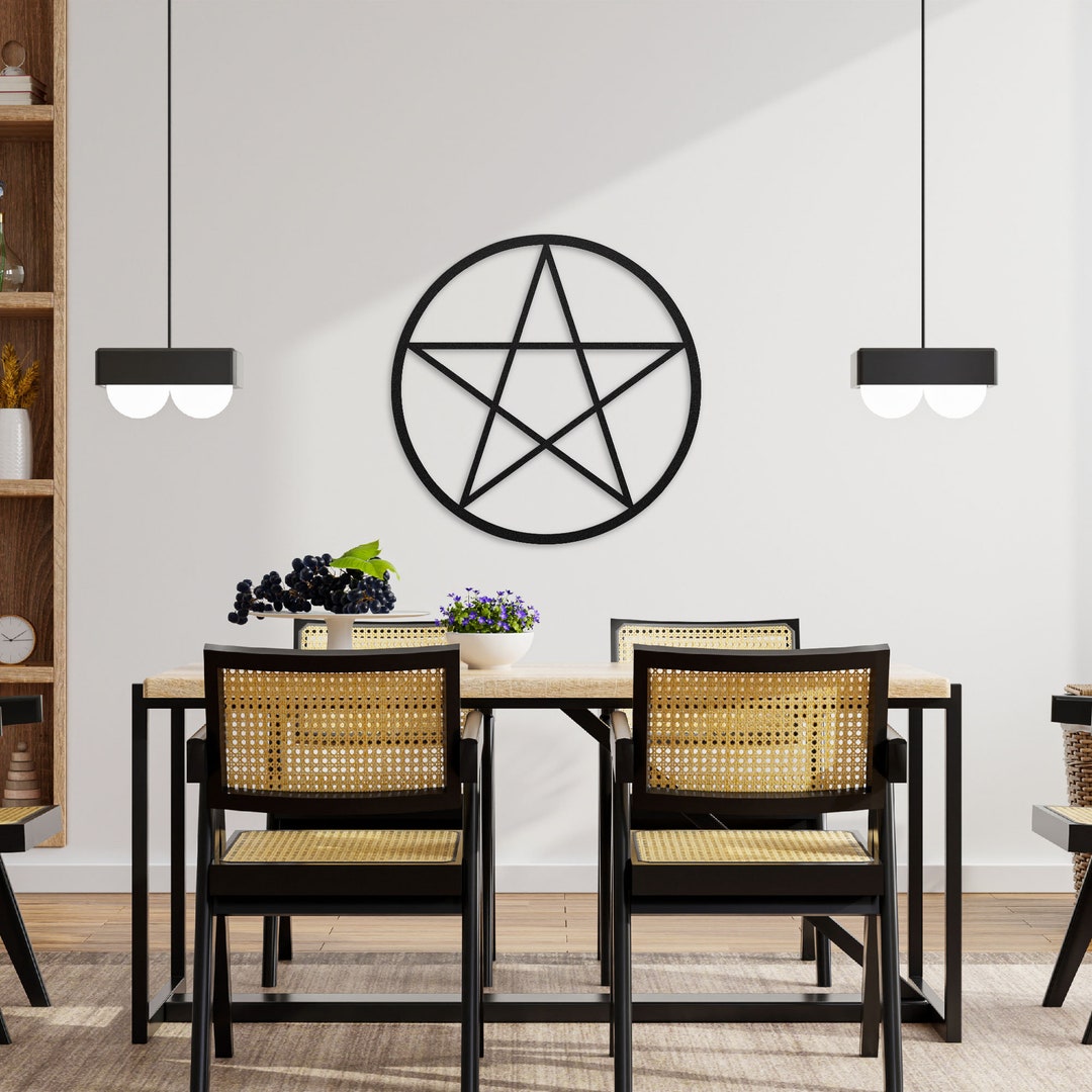 Pentacle Metal Wall Art: Witchy Home Decor - Etsy