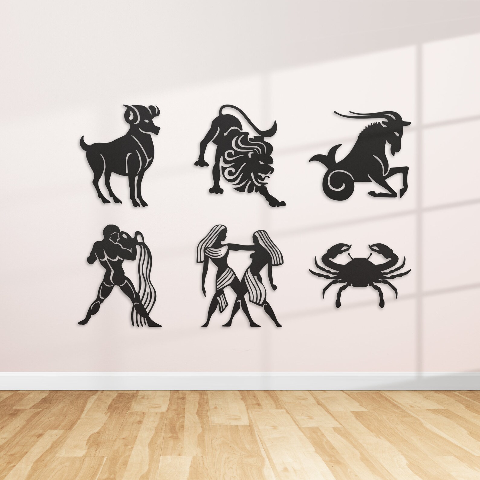 Metal Zodiac Signs for Astrology Wall Decor: Made of Powder-coated ...