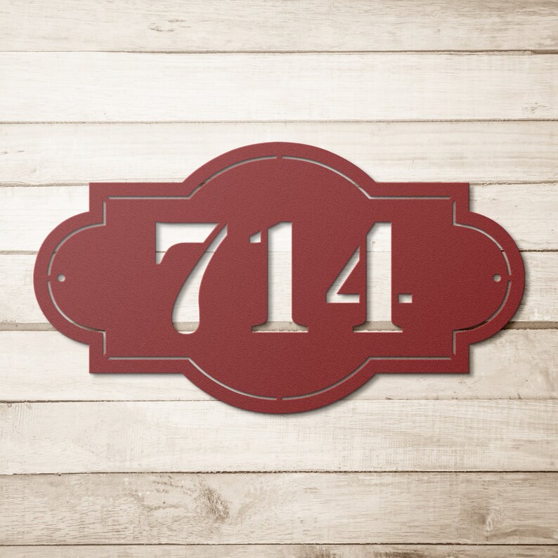 Metal House Number Sign - Black, Copper, Silver (12, 14, 18, 24 Inch ...