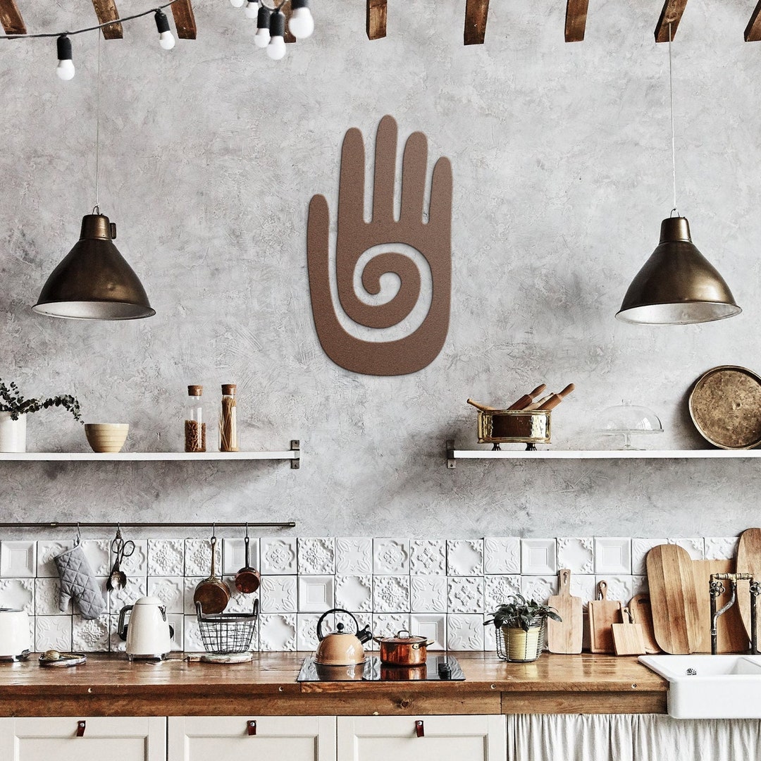 Aztec Hand Metal Wall Art, Native American Metal Art, Aztec Wall Decor ...