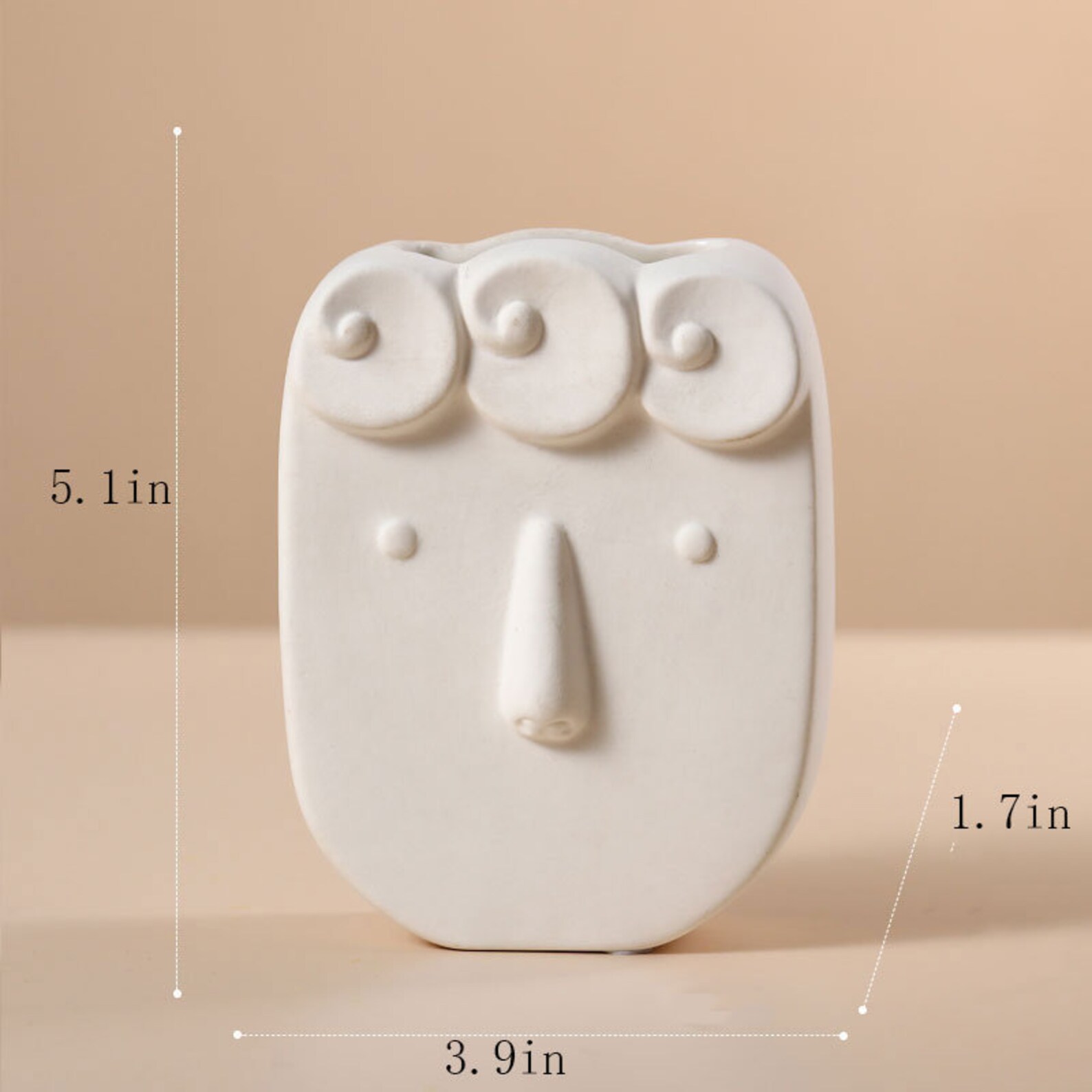 Modern Art Human Face Ceramic Vase Ornaments Living Room Dried - Etsy