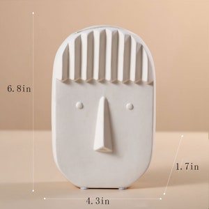 Modern Art Human Face Ceramic Vase Ornaments Living Room Dried - Etsy