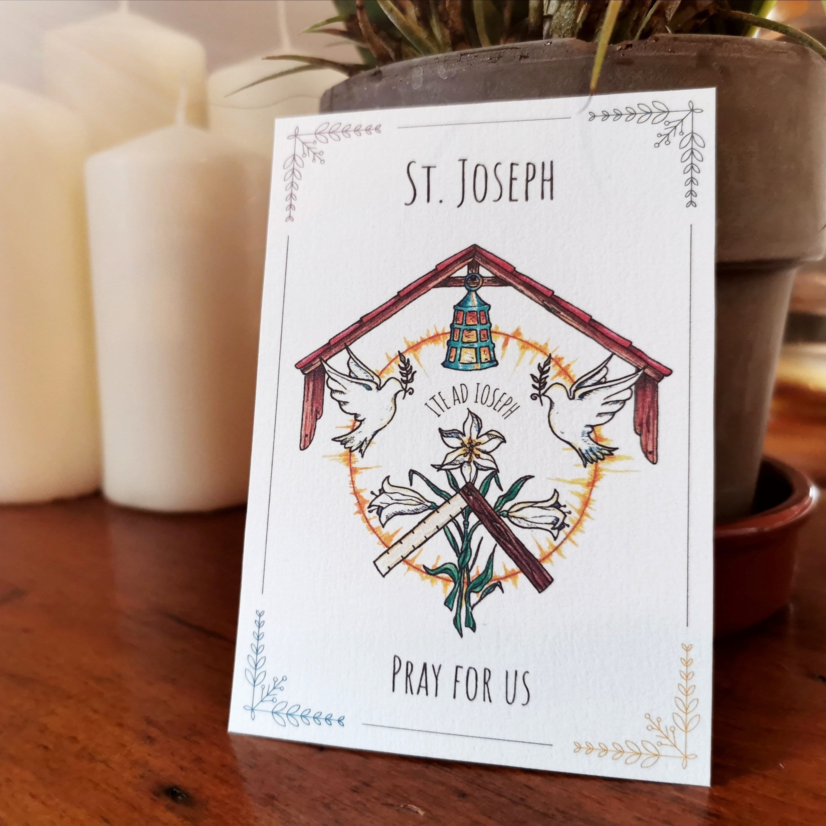 St. Joseph Card, Instant High Quality Digital Download, Saint Card ...