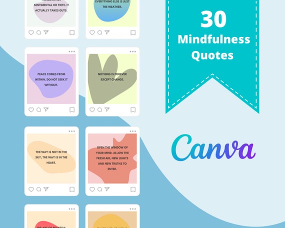 Colorful 30 Canva IG Templates Instagram Quote Template Pack Square ...