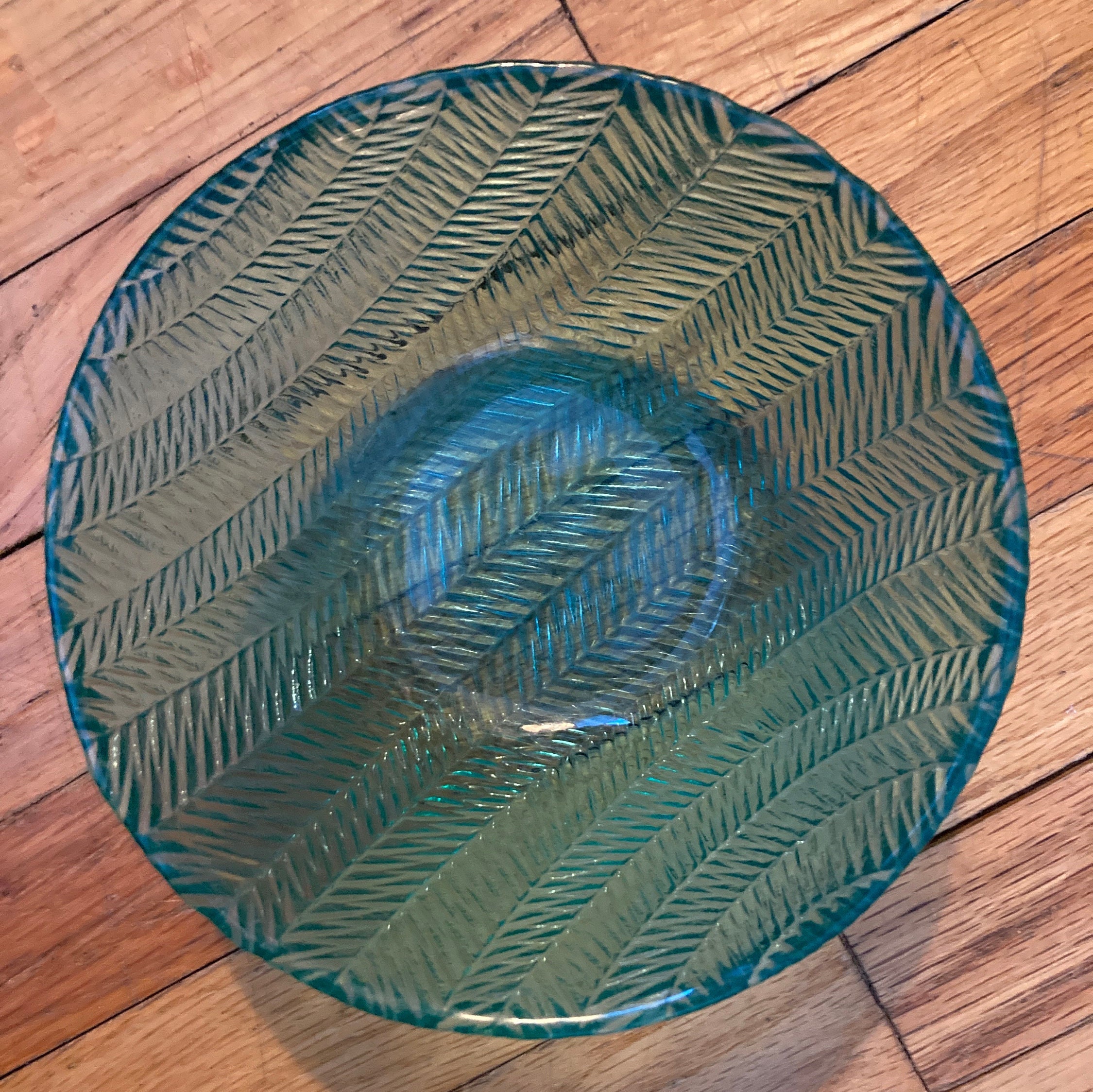 Small Green Glass Bowl - Etsy