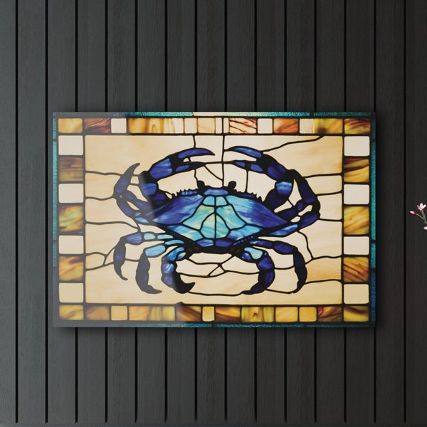 Stained Glass Crab - Etsy