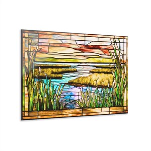 Chesapeake Bay Art Stained Glass Delaware Coastal Acrylic Print ...