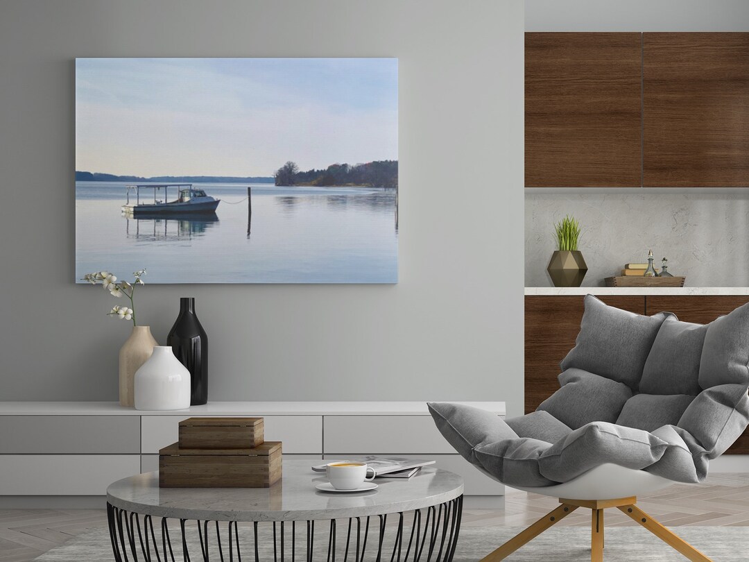 Nautical Chesapeake Bay Work Boat Canvas, Maritime Wall Art for Coastal ...