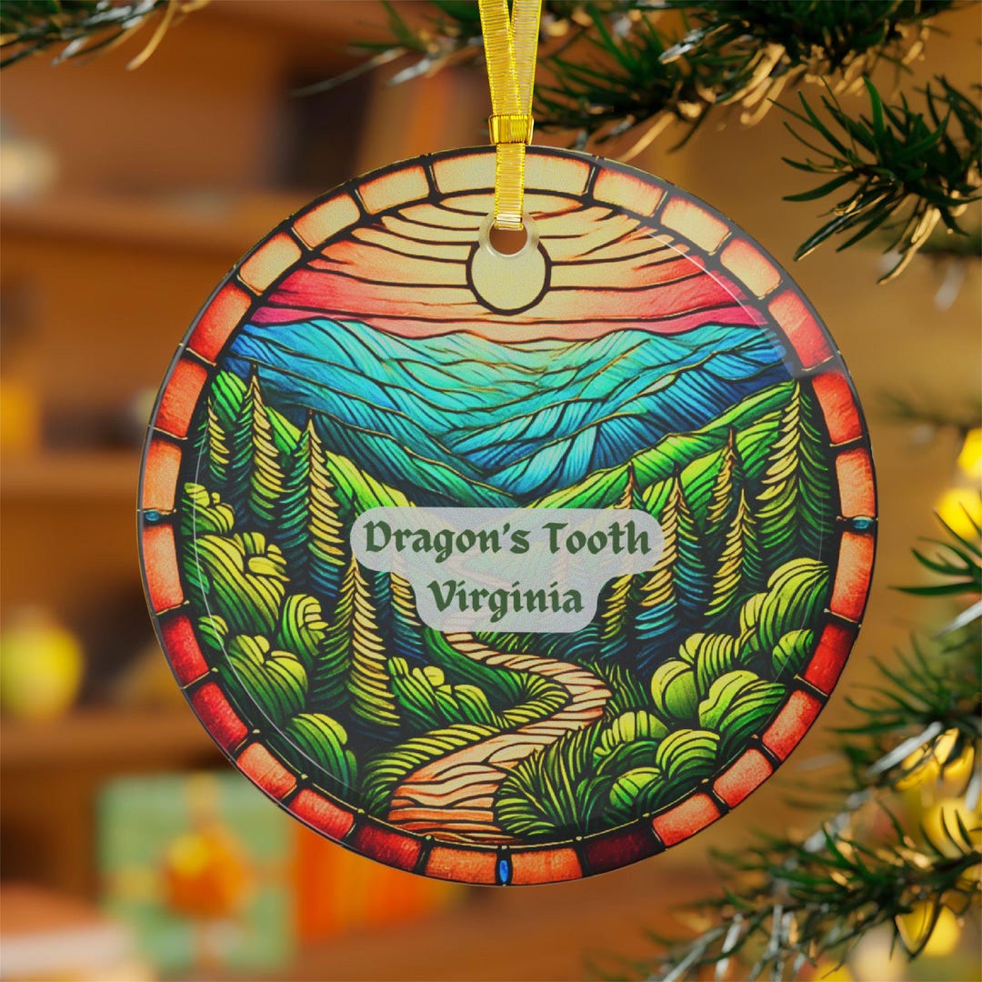 Dragon Tooth Virginia Stained Glass Ornament: Appalachian Trail Sun ...