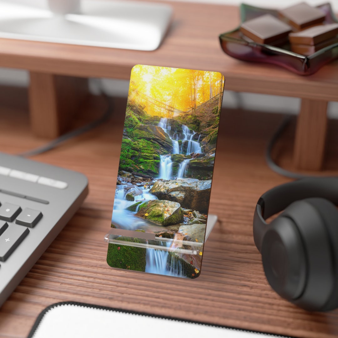 Mobile Phone Stand Waterfall Photo Phone Accessories Display for Tablet ...