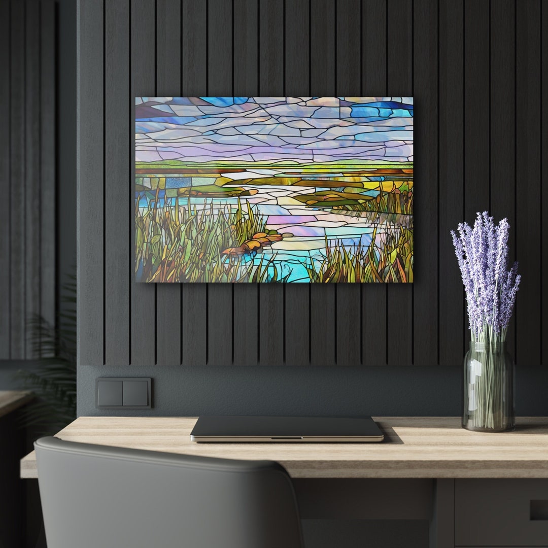 Delaware Stained Glass Indian River Wall Art Acrylic Print Nature ...
