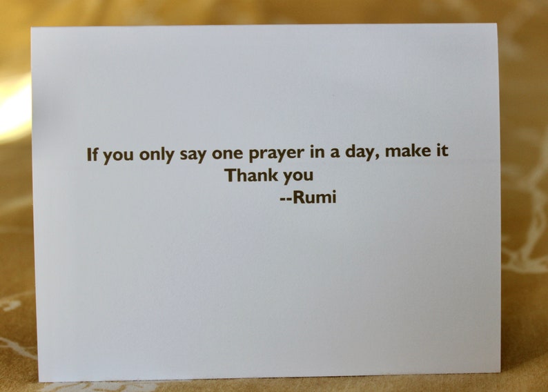Rumi Note Card: thank You - Etsy