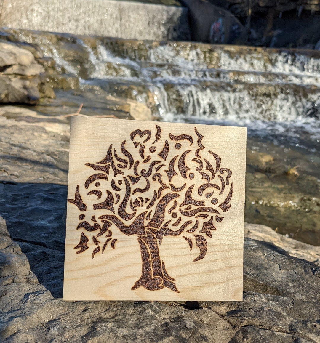 Tribal Tree Woodburn Art - Etsy